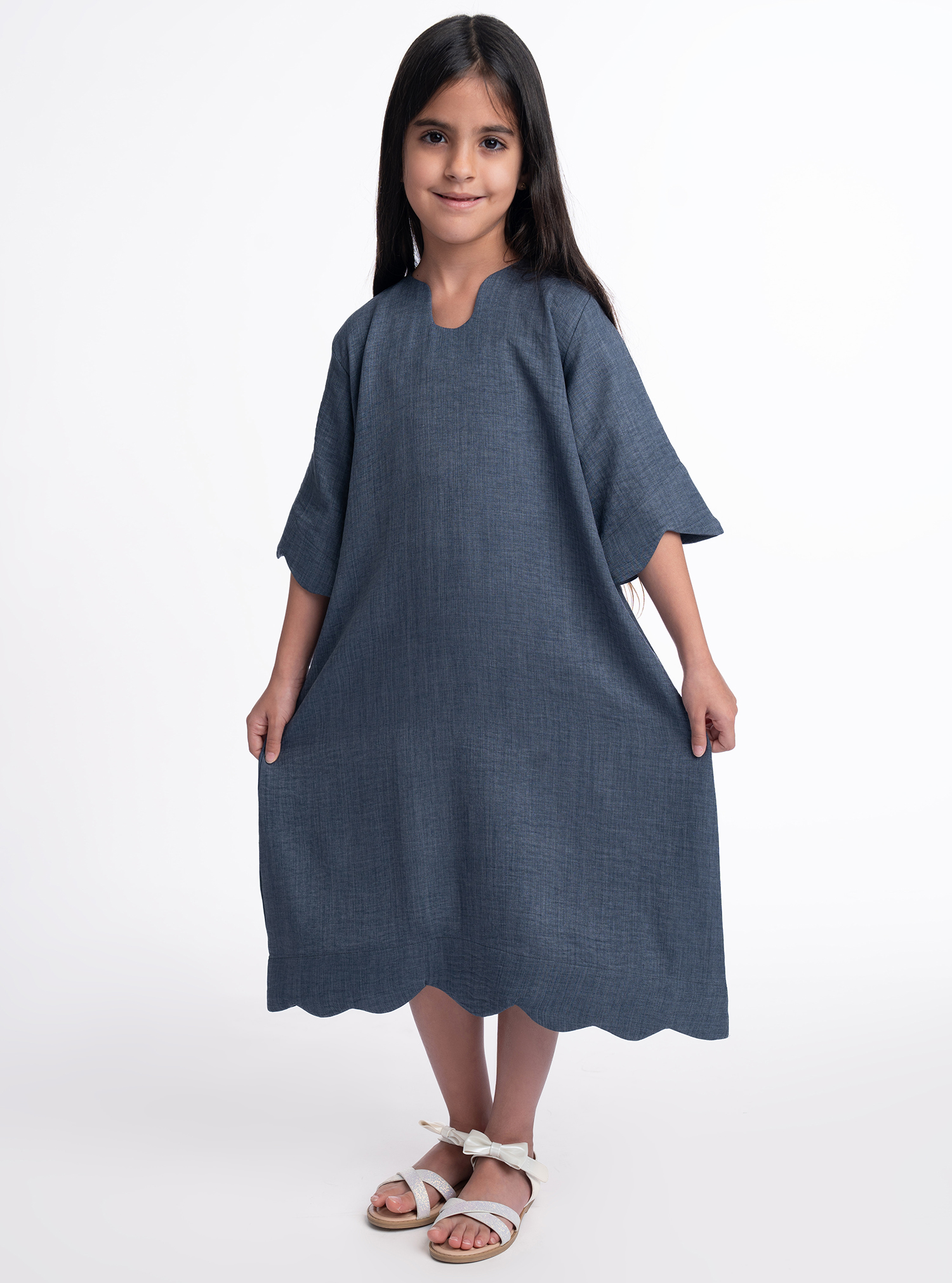 Linen kaftan linen kids kaftan Kids Wear from Yalla World at Boksha