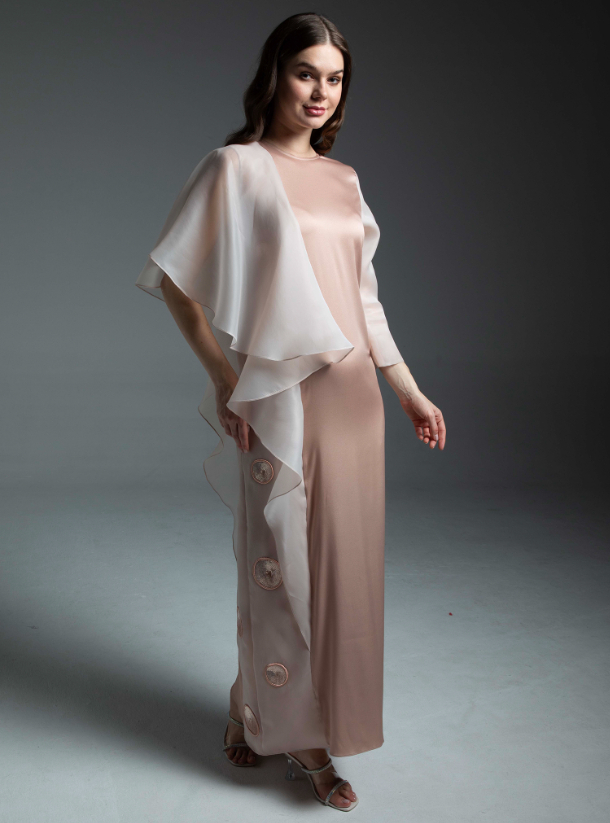 Ruffle Dress design like a Ruffle on one side of the dress, circle ...