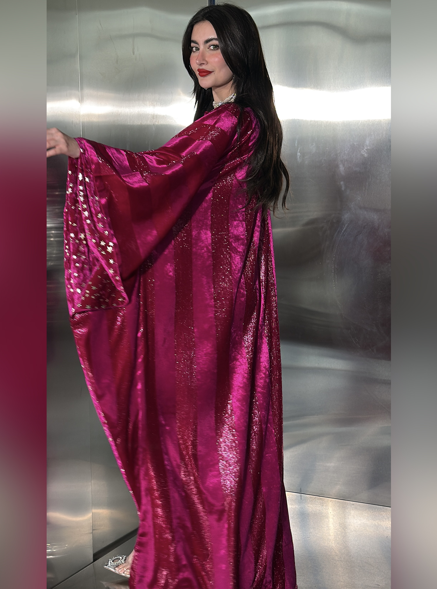 JR010 Velvet Butter Fly Cut with Sequins Start Boarders Kaftans from ...