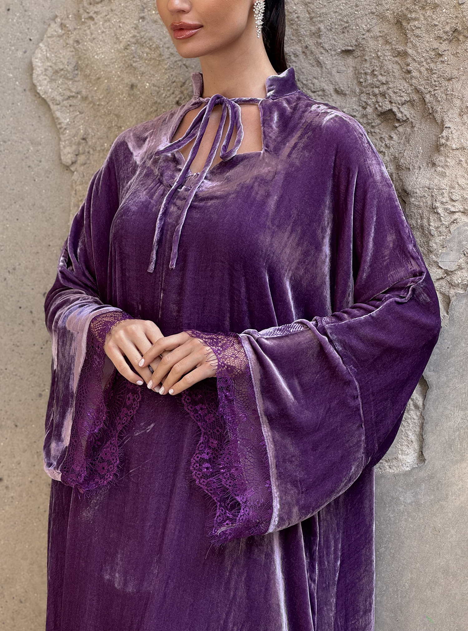 ROXORM61 A super-soft, cotton purple dress -free size Dresses from ROXO ...