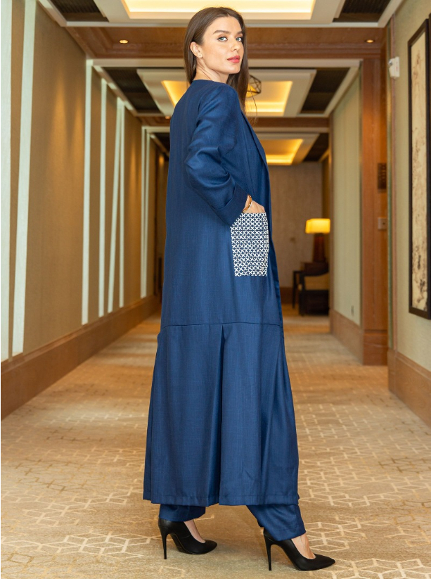 L162 Full Set Blue Full Set; includes a top and relaxed-fit trousers ...