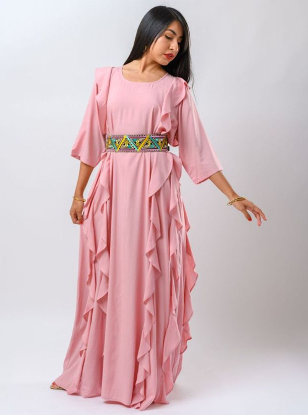 Raffles Dress Summer Modest style dress with raffles and fully ...