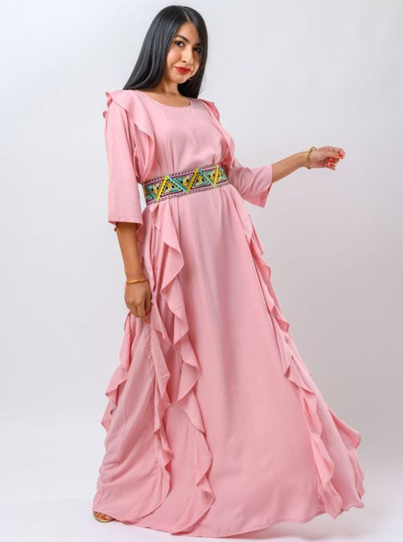 Raffles Dress Summer Modest style dress with raffles and fully ...