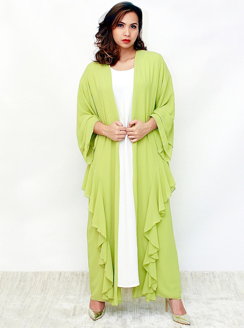 Ruffle Abaya Beautiful Ruffle Abaya with double chiffon Abayas from at ...