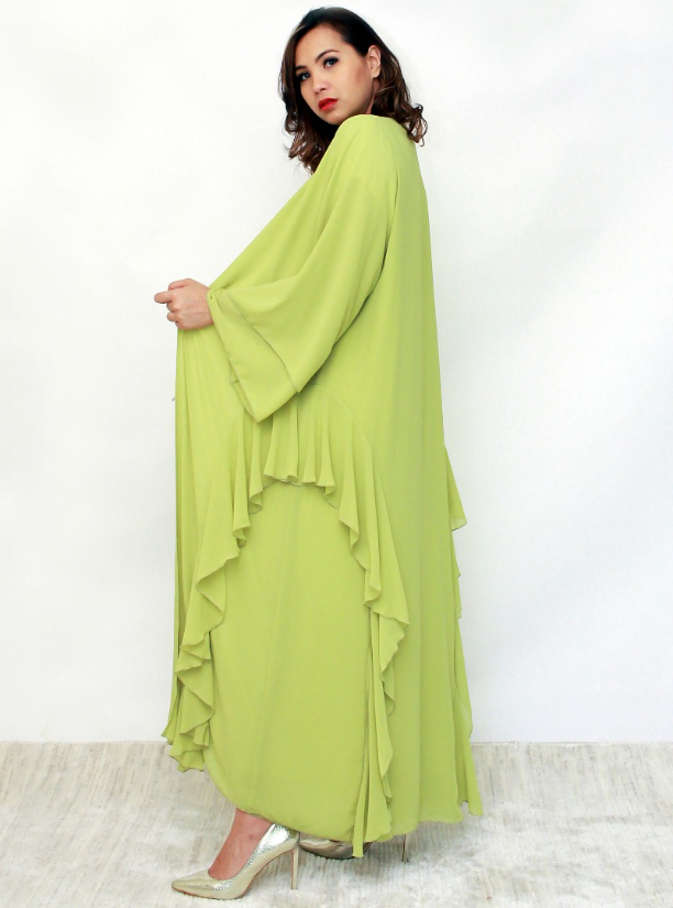 Ruffle Abaya Beautiful Ruffle Abaya with double chiffon Abayas from at ...