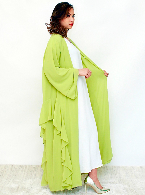 Ruffle Abaya Beautiful Ruffle Abaya with double chiffon Abayas from at ...