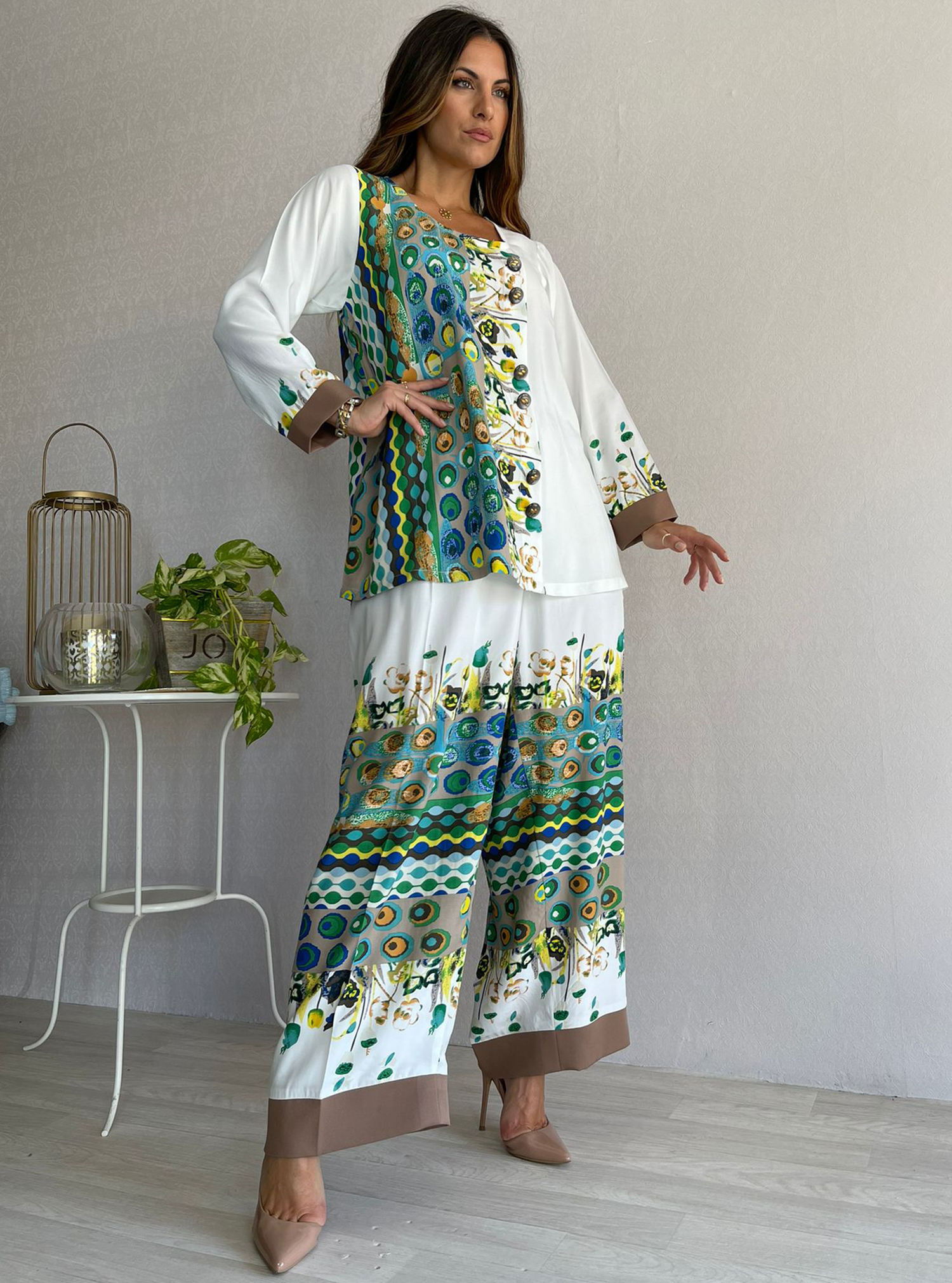 Crepe set Summer print Crepe set Travel Wear from Trendy Palace at Boksha