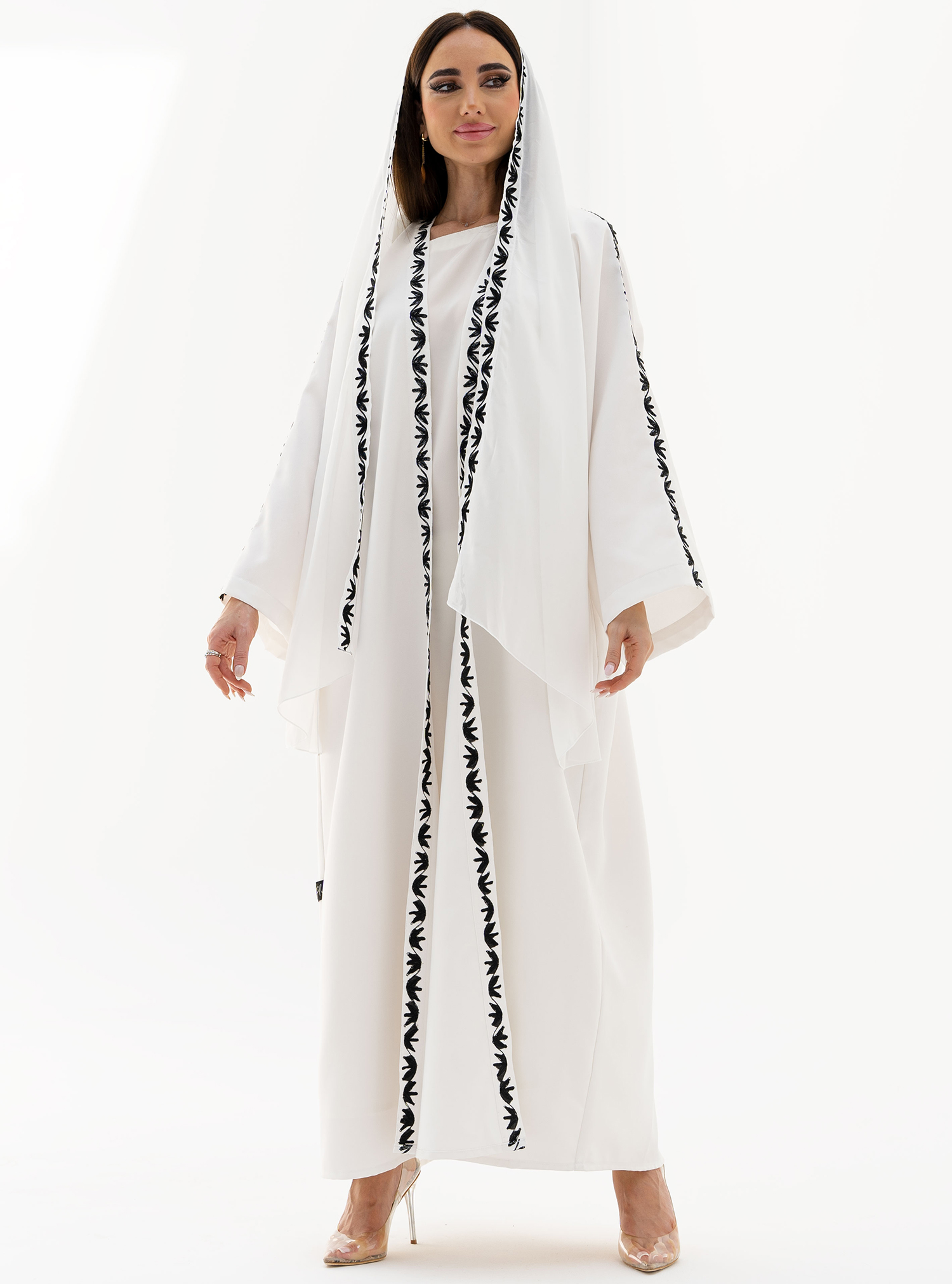 A2 full set ( abaya , dress , shela ) Abayas from The Plumaa at Boksha