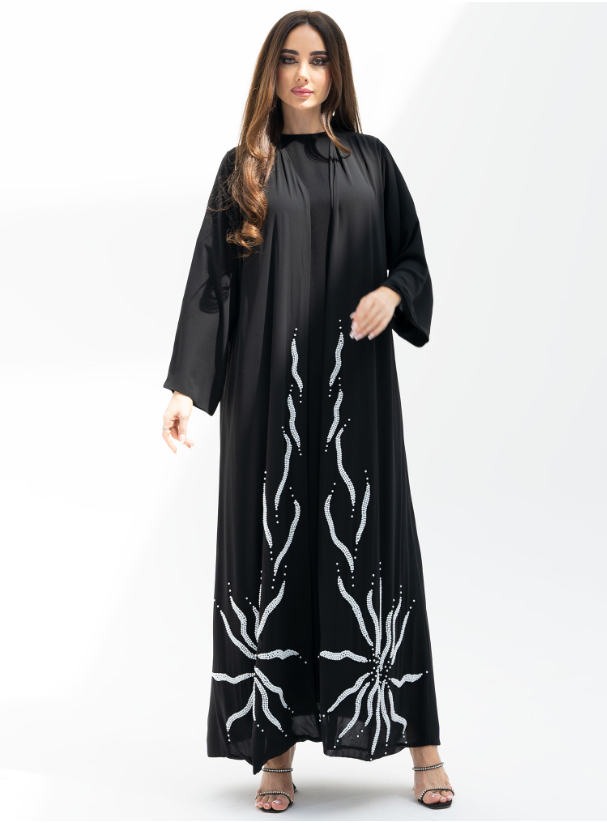 A16 Full set ( abaya , shela , dress Abayas from The Plumaa at Boksha