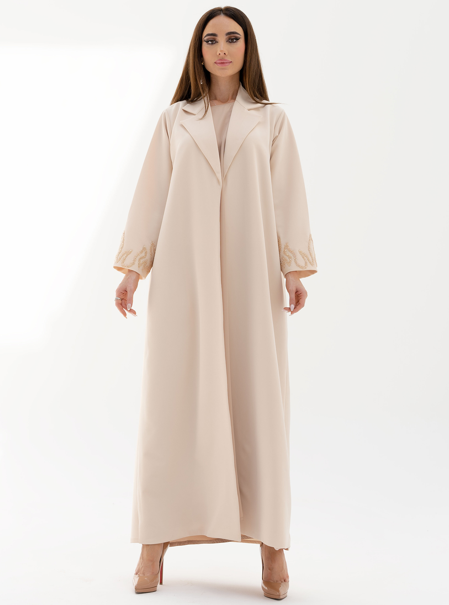 A13 Full set ( abaya , shela , dress) Abayas from The Plumaa at Boksha