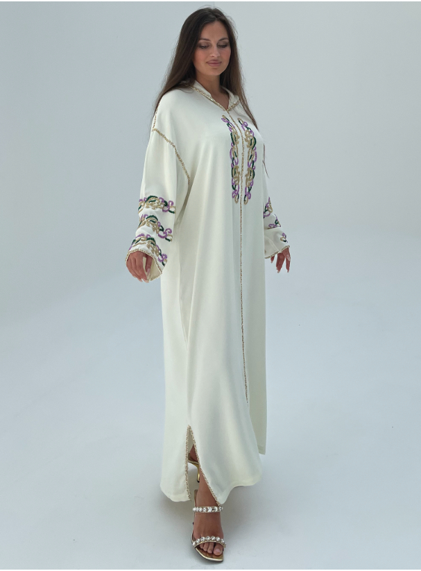 Opal Jellabiya Hand made moroccan jalaba adorned with crystals Kaftans ...