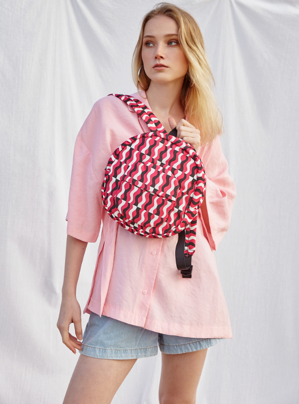 Backpack WAVES Designer cotton backpack with signature textile pattern ...