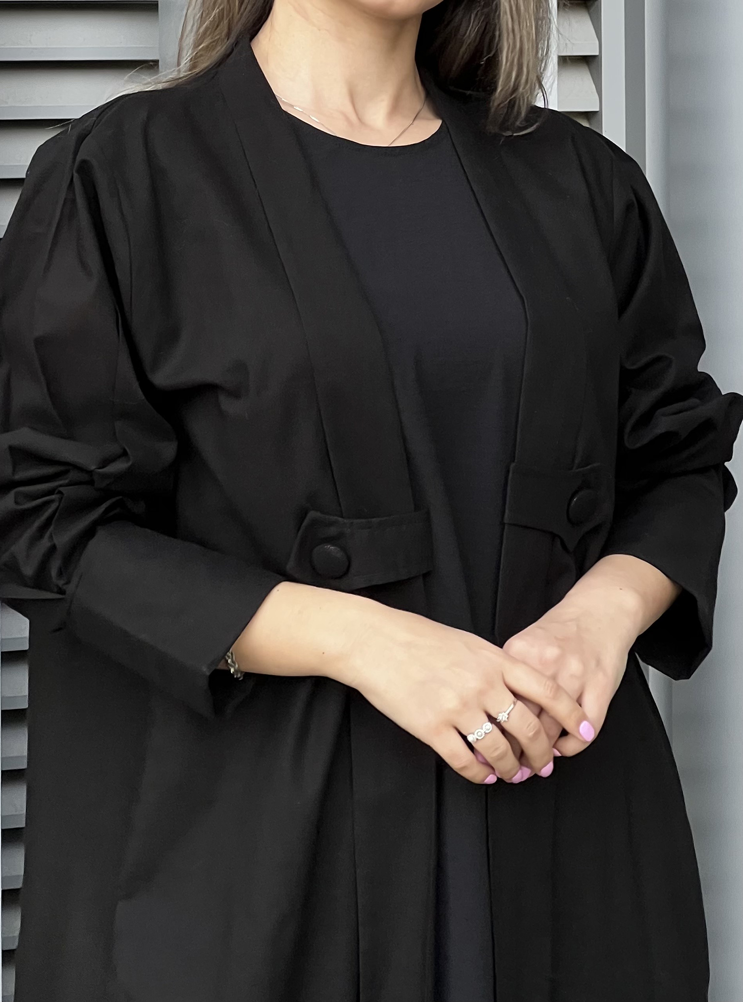 Linen Abaya MOiSTREET Black Linen Abaya Abayas from Moistreet at Boksha
