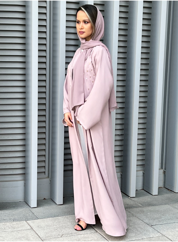 Pink Abaya MOiSTREET Pink Korean Nada Abaya Abayas from Moistreet at Boksha