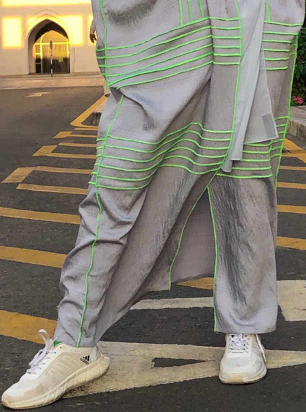 Colored abaya Summer collection Abayas from Lines By Fatma Hamed at Boksha