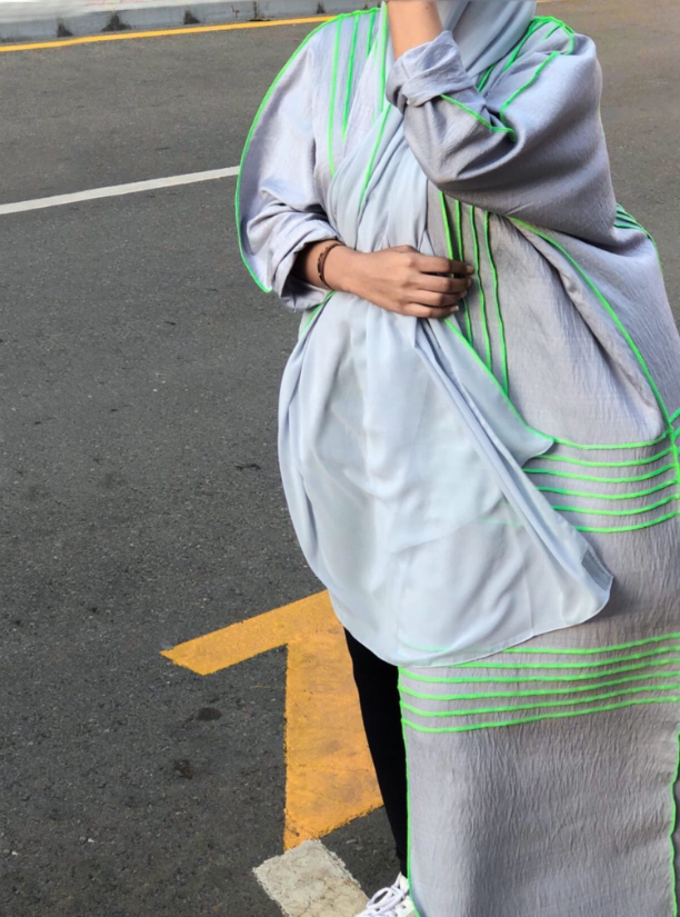 Colored abaya Summer collection Abayas from Lines By Fatma Hamed at Boksha