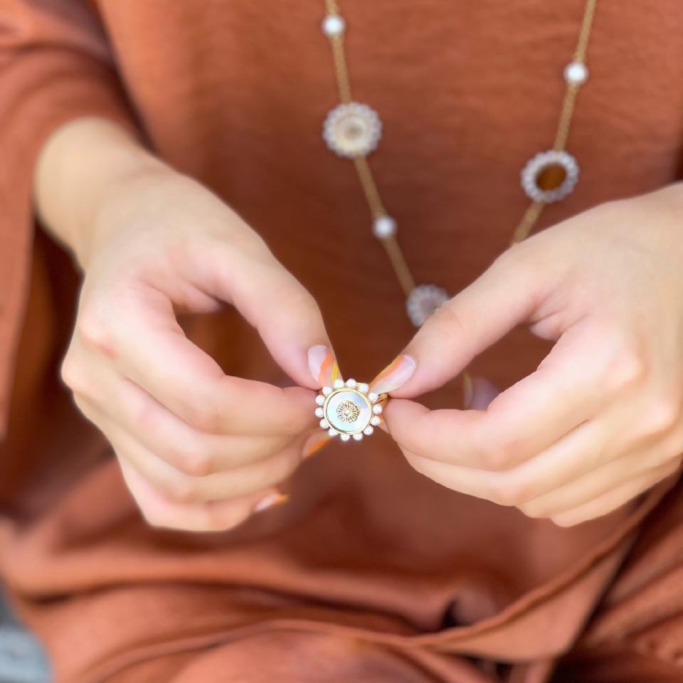 SOP Ring Sun of Pearls white Ring (Available in Size: 6,7,8,9) Fashion ...