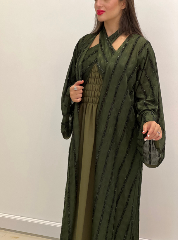 Green Smock Set 2-piece army green smock dress with halter strap. Comes ...