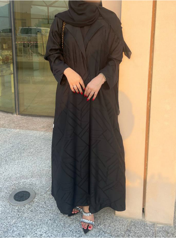 Black #38 Coat style black open abaya Abayas from Zee Abaya Studio at ...
