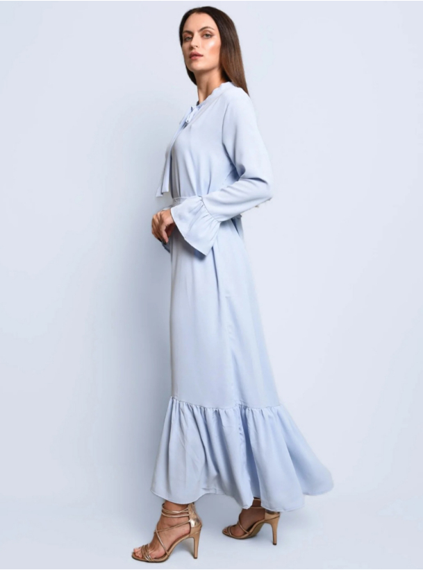 Blue Dress Elegant simple blue dress Dresses from Brokar ِAbaya at Boksha
