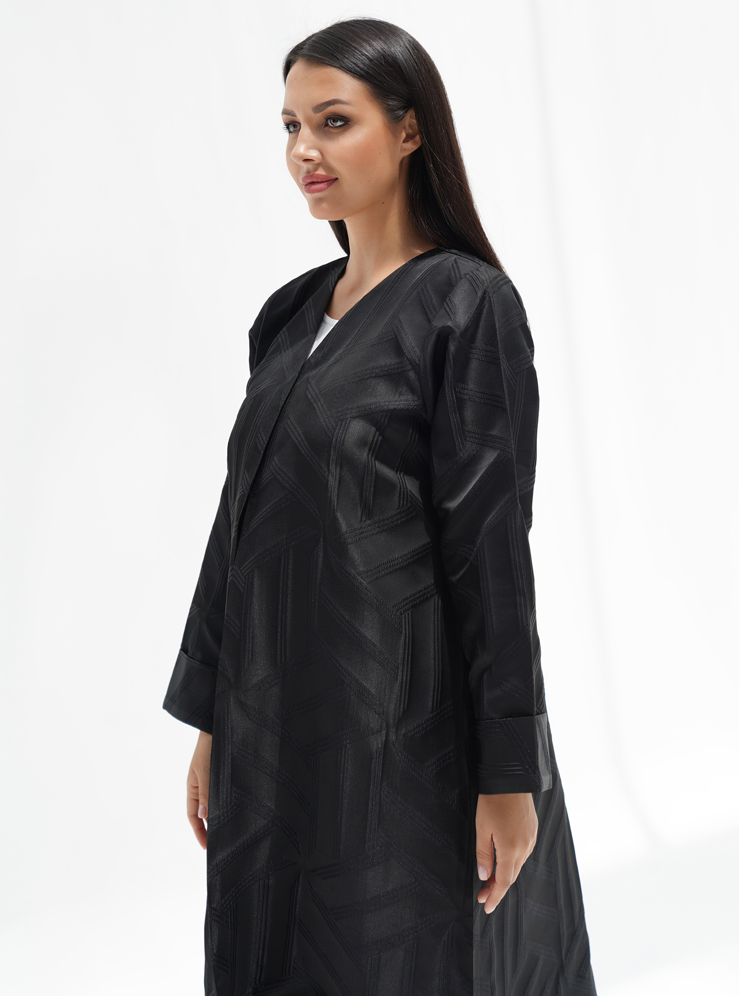 Pattern abaya Black self-patterned abaya in a classic cut. Abayas from ...