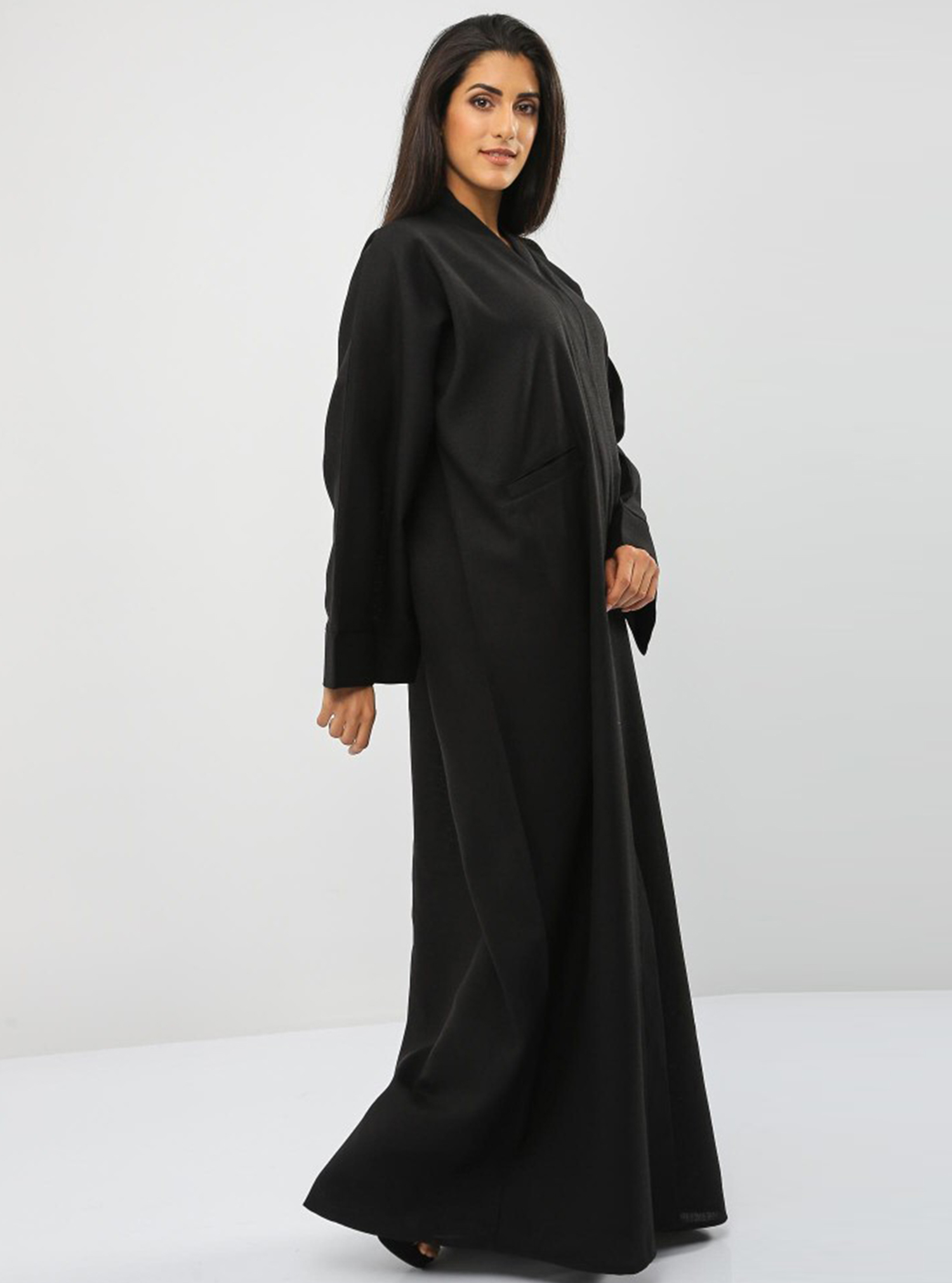 Lail-870 Abaya Classic pocket style plain abaya Abayas from Lail at Boksha