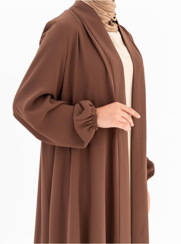 Abaya #57 Brown open abaya, perfect for daily use. It comes with a matching headscarf Abayas ...