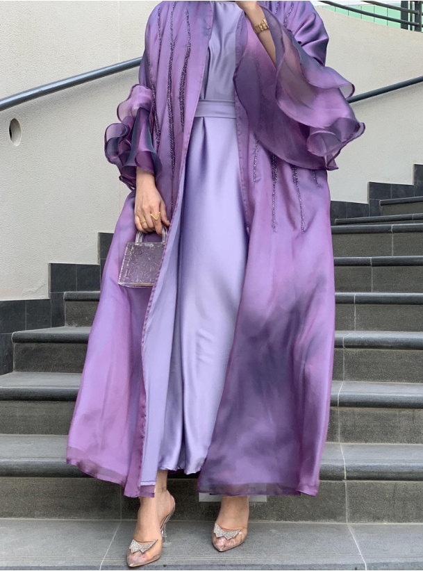 Purple Abaya Elegant abaya with dress and we got some doubt in it Abayas from Bronzed Abaya at ...
