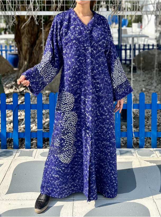 Winter Bisht Blue textile winter bisht abaya comes with handwork ...