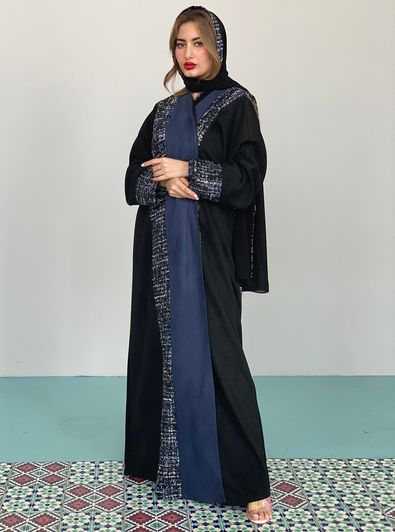 Code 64 Abaya Winter Abaya with tweed trimmings. Comes with a headscarf. Abayas from Last Abaya ...