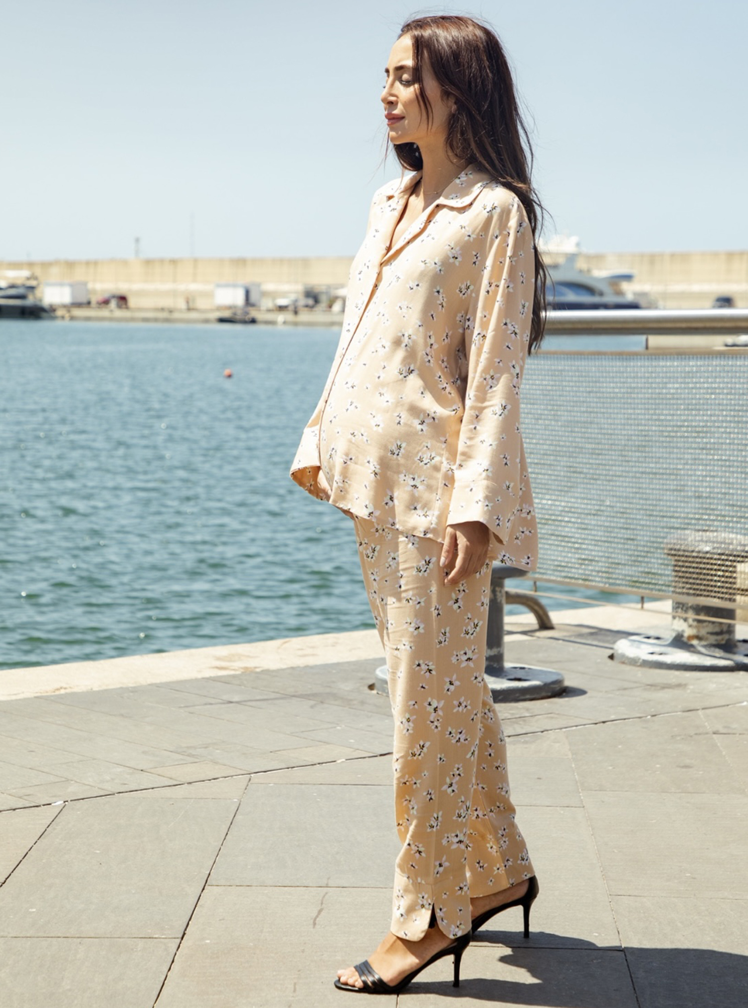 Beige Lola set Two Pieces set featuring beige Lola Floral pants and ...