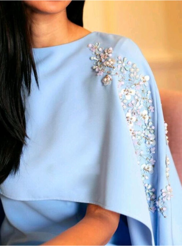 FW16033 Dress Short cape dress with hand embroidery Dresses from N 27 ...