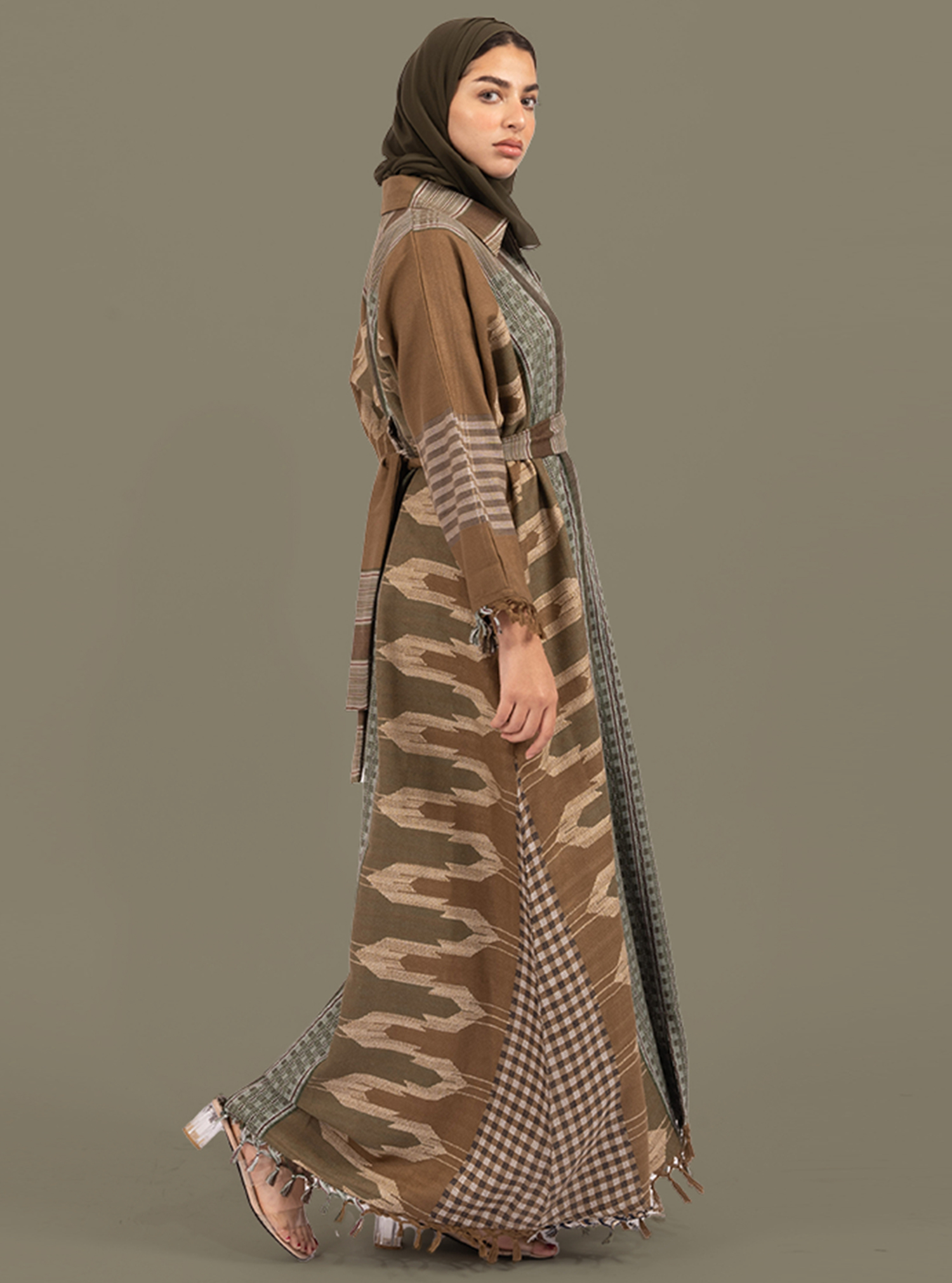 Pattern Jalabya Multicolored jalabiya with traditional prints and ...