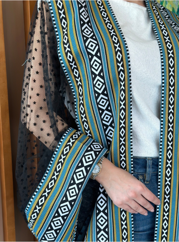 Sadaw bisht Stylish bisht with unique tulle sleeves and shadow ...