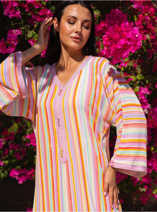 Candy kaftan Striped rainbow color kaftan Kaftans from Morbel kaftan at ...