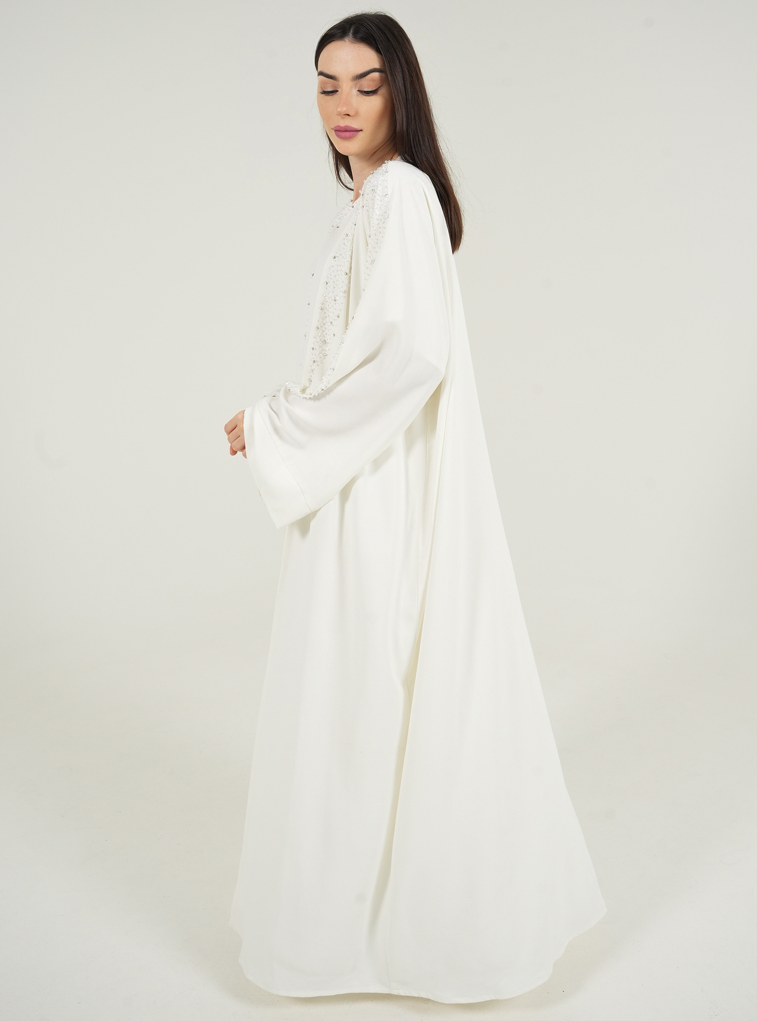 A-5 abya set Elegant Abaya set , two pieces with embroidery Abayas from By Najla at Boksha