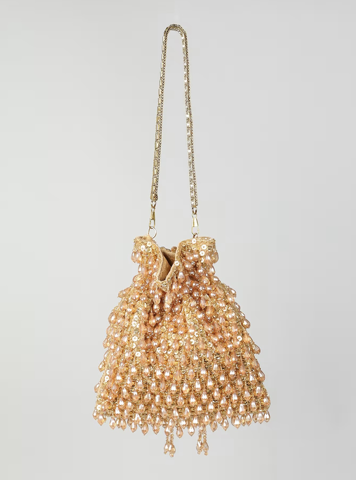 F2119gold potli Gold crystal potli bag Bags from Falah Inc at Boksha