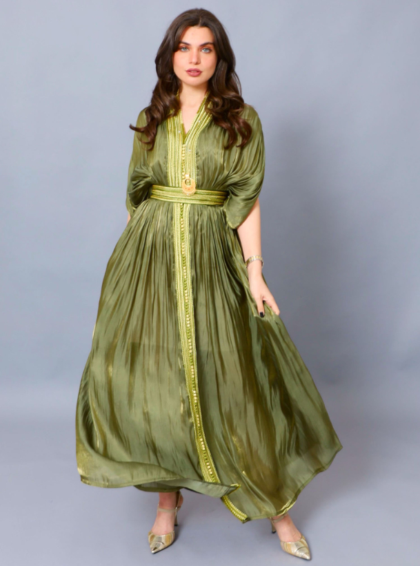 RC23-034 Modern Moroccan Kaftan Kaftans from AlJoud Designs at Boksha