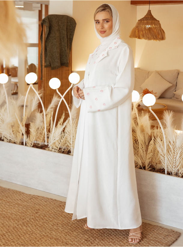 PINK HEART Abaya with a cute heart pink design. Abayas from Abaya by ...