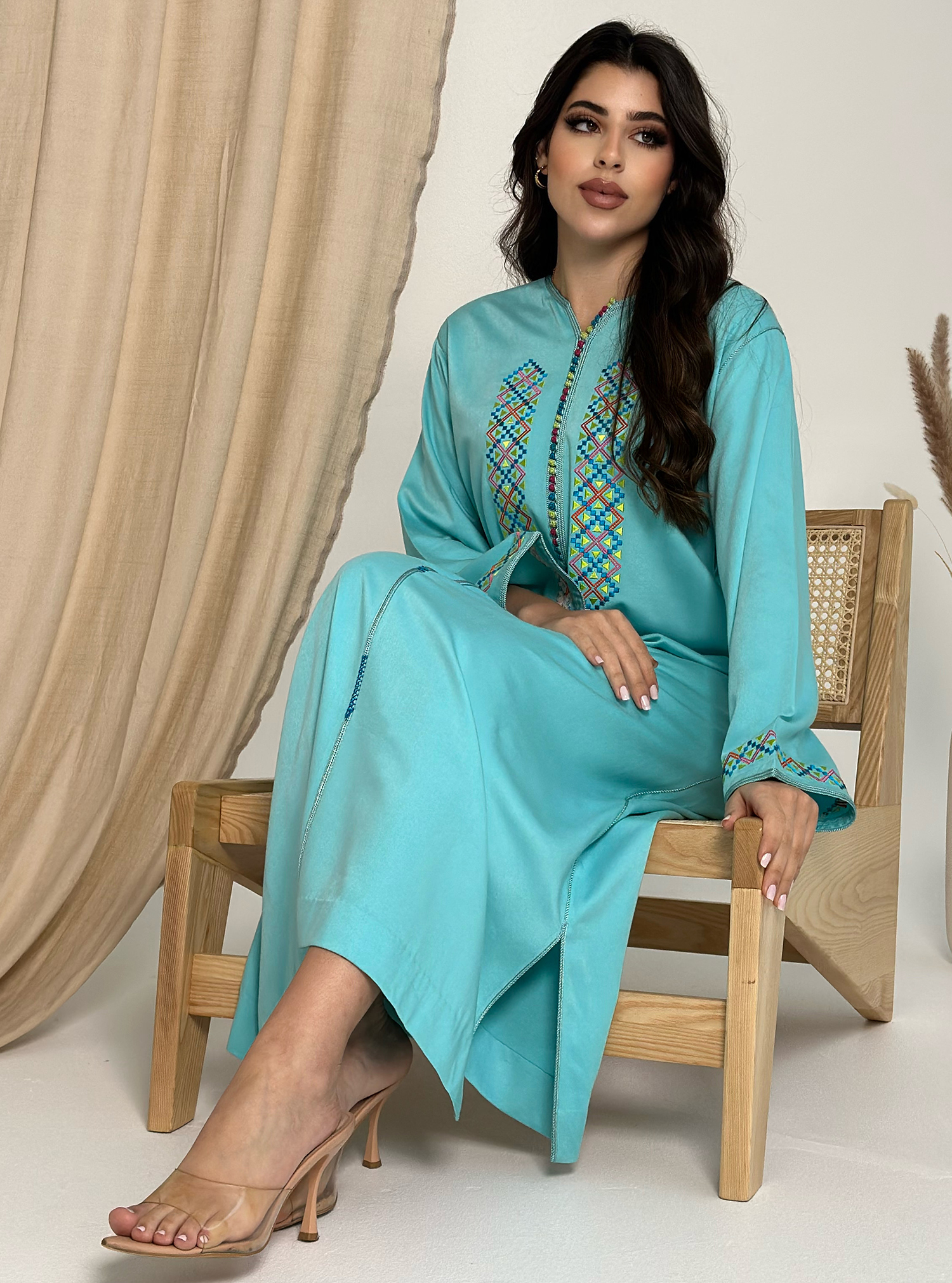 Caftan aqua Traditional Moroccan caftan. Made in Morocco Kaftans from ...