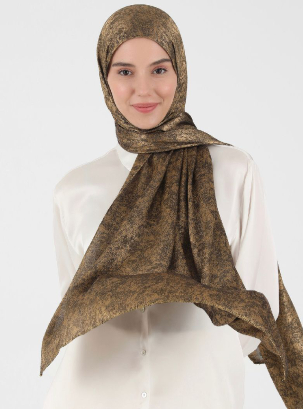 Al Marmar Stylish soft Turkish silk headscarf in Gold. Headscarf from ...