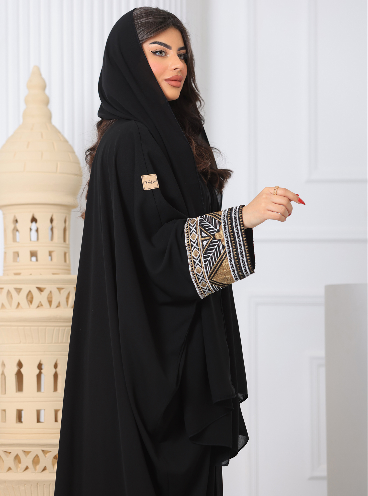 Pattern abaya Pattern abaya Abayas from Reeshah Collection at Boksha