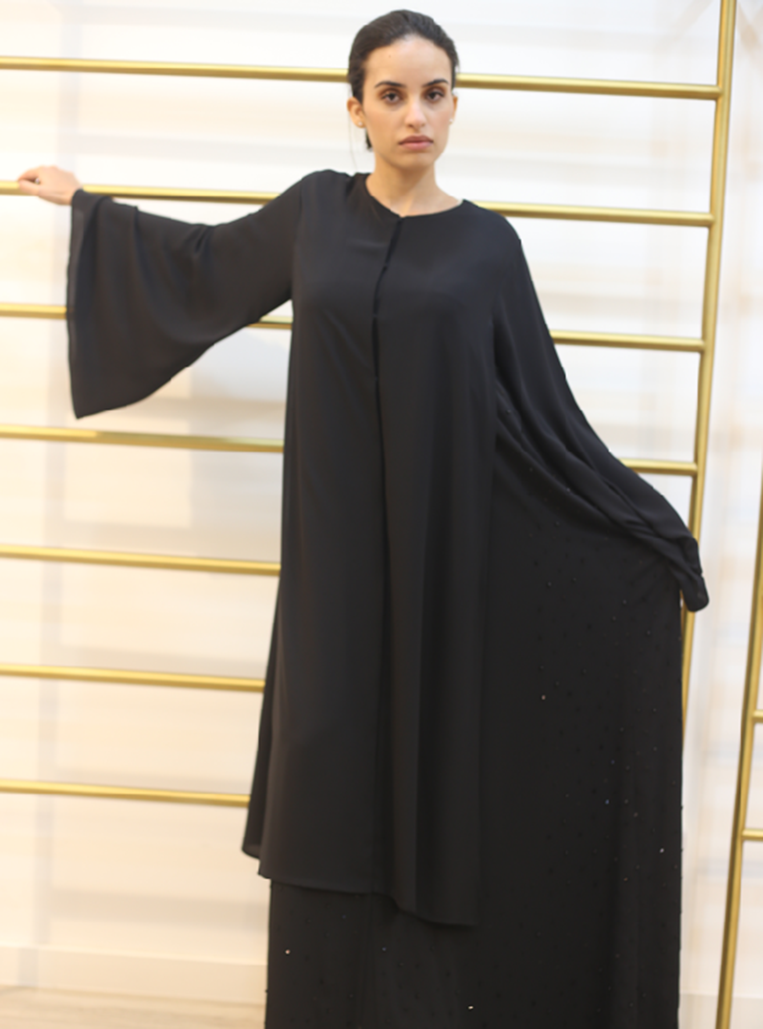 Square Beads Square Beads Abayas from Gharza Couture at Boksha