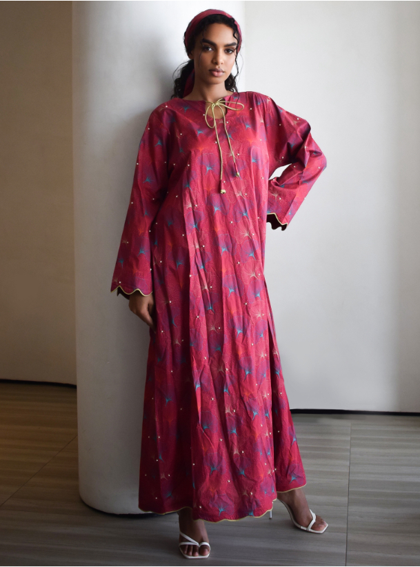 Maroon pearls Maroon dress with pearls and wave Dresses from Elysium ...