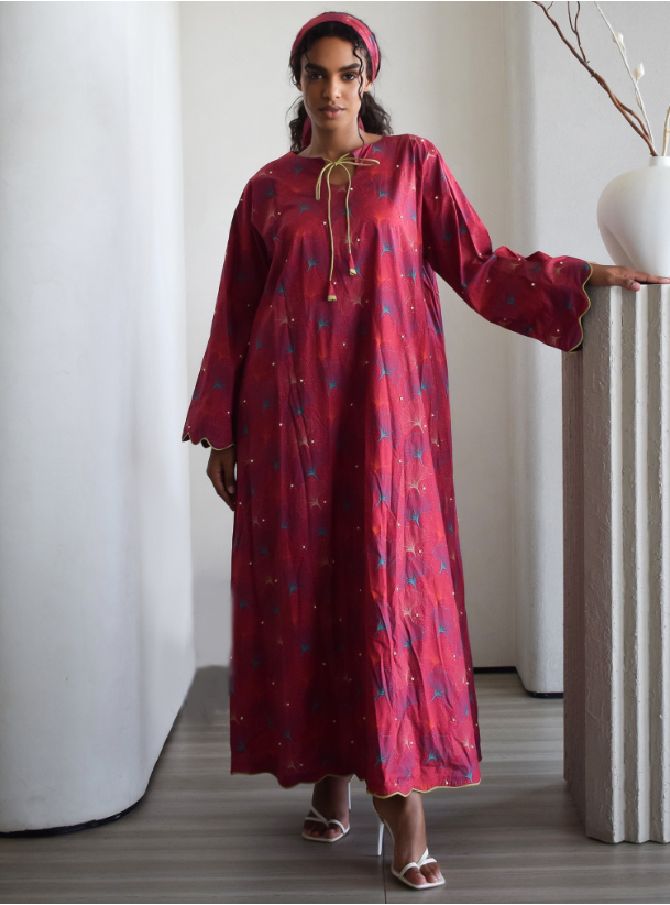 Maroon pearls Maroon dress with pearls and wave Dresses from Elysium ...