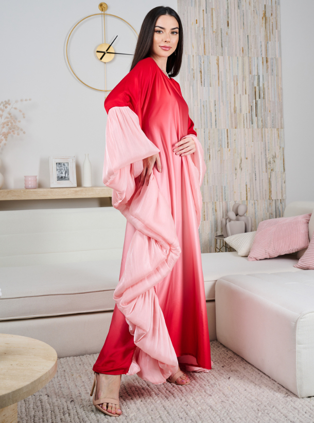ATS-42 DRESS Ombre oversized modest dress with cape sleeves. Dresses ...