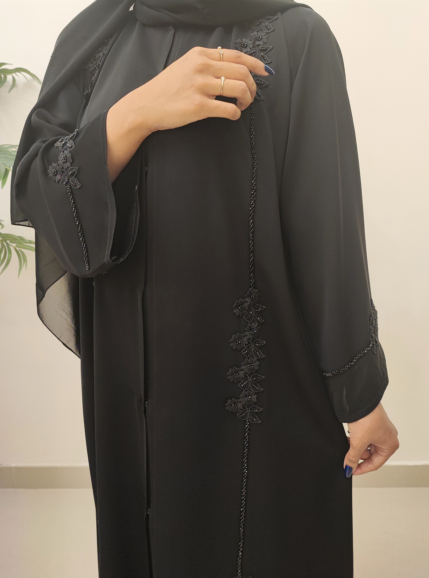 Black Abaya Simple black abaya comes with a matching scarf Abayas from ...