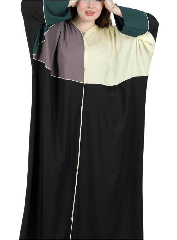 Bhist Abaya Hair Maqsood Color Block Abaya, made in attractive color ...