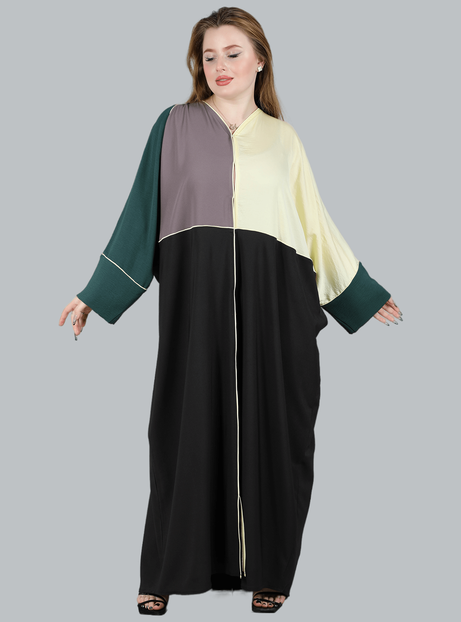 Bhist Abaya Hair Maqsood Color Block Abaya, made in attractive color ...