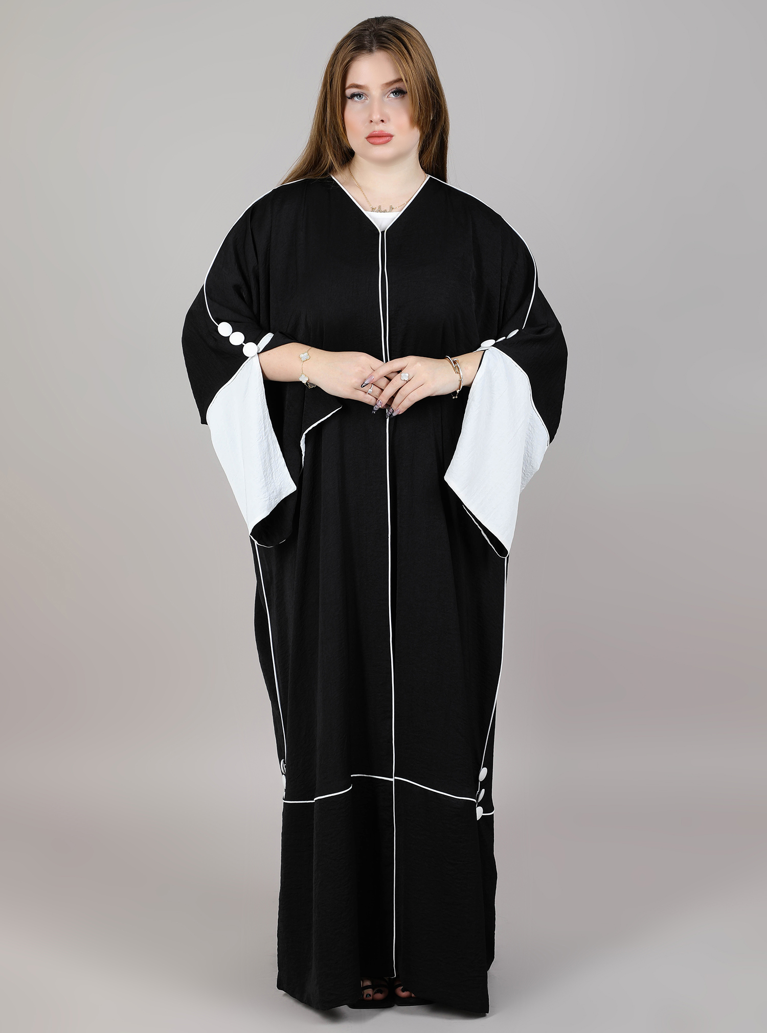 Casual Abaya MSquare Fashion Blocked Button Abaya Abayas from MSquare ...